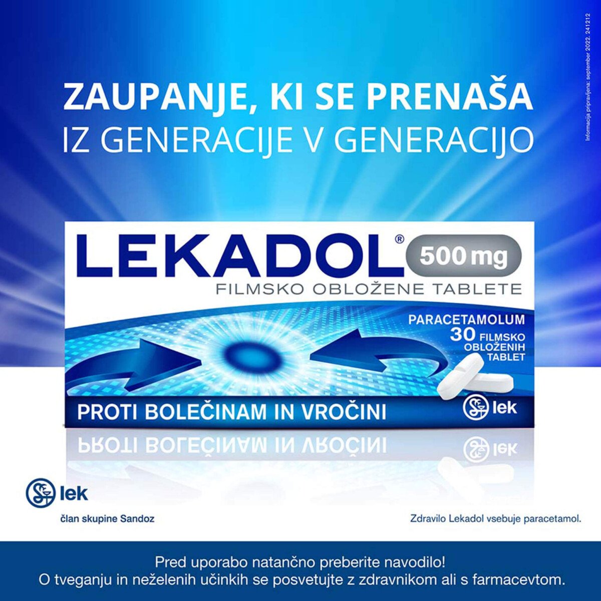 Lekadol 500 mg filmsko obložene tablete - Lekarna Mačkovec