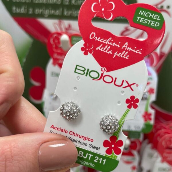 Biojoux medicinski uhani Swarovski vojvodinja - Lekarna Mačkovec