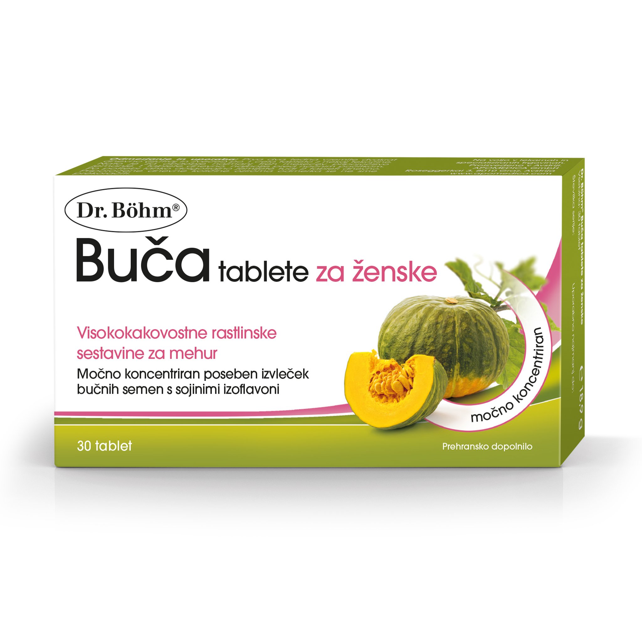 Dr. Böhm tablete z bučo za ženske, 30 tablet - Lekarna Mačkovec