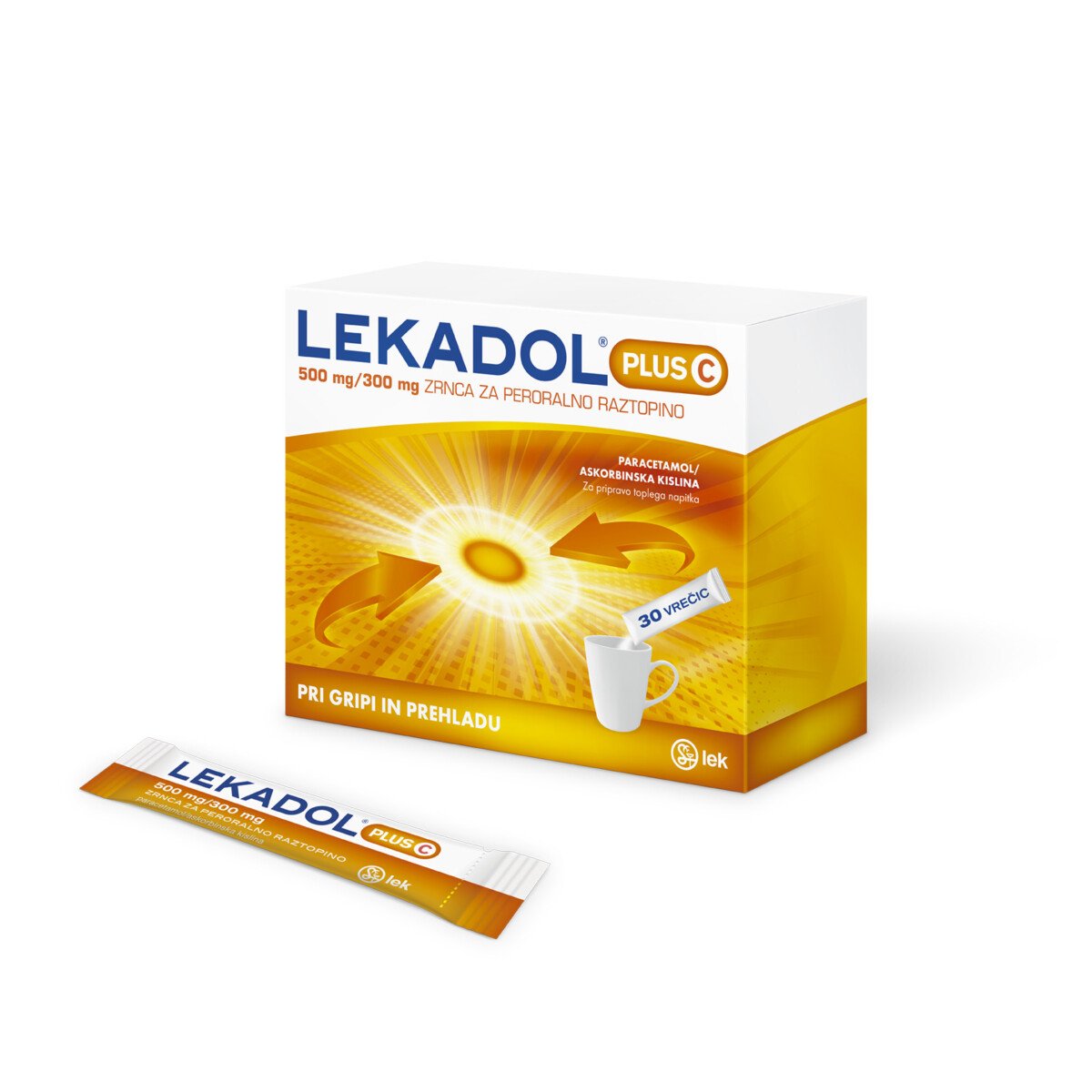LEKADOL PLUS C 500 Mg 300 Mg Zrnca Za Peroralno Raztopino Lekarna