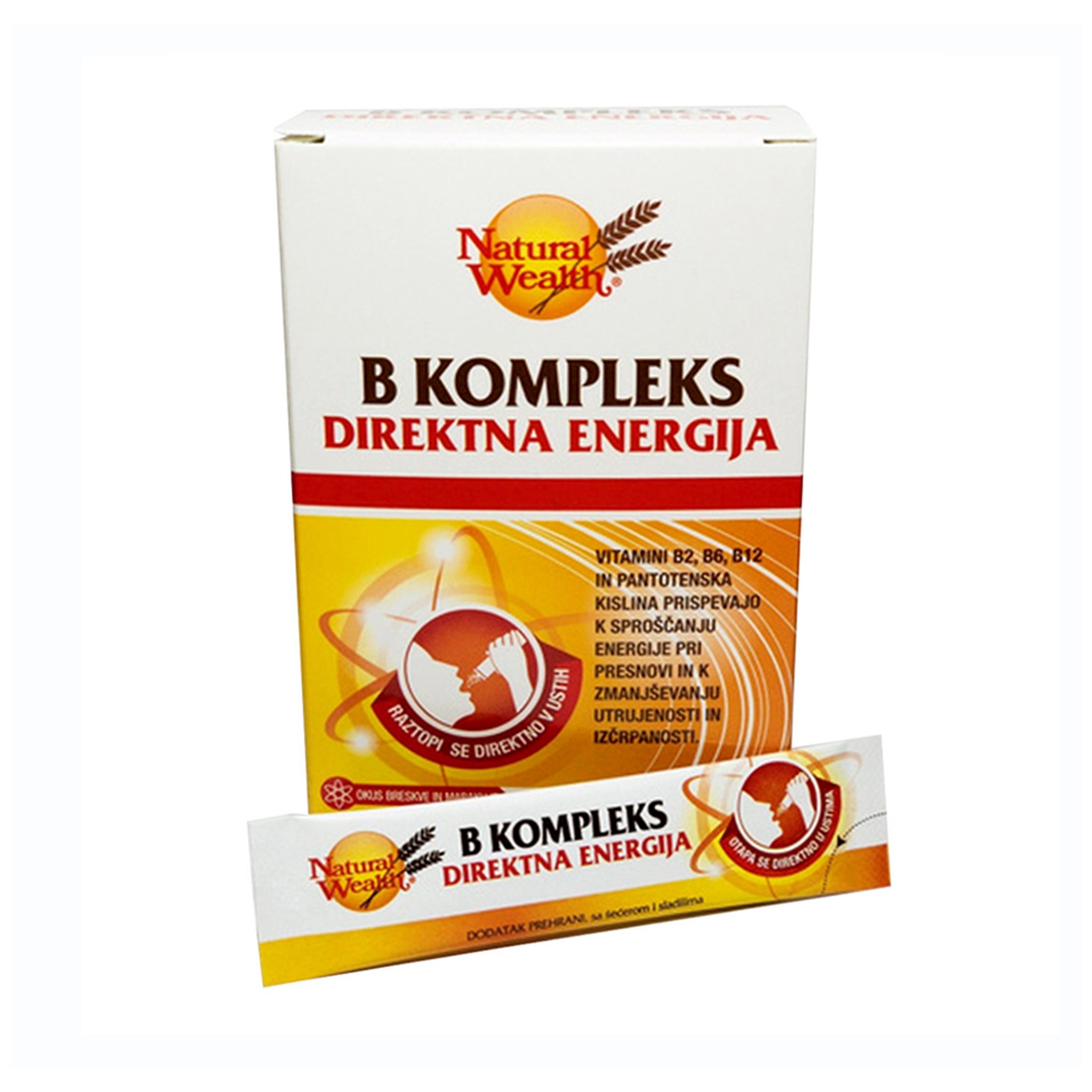 Natural Wealth B kompleks direkt, 20 vrečk - Lekarna Mačkovec