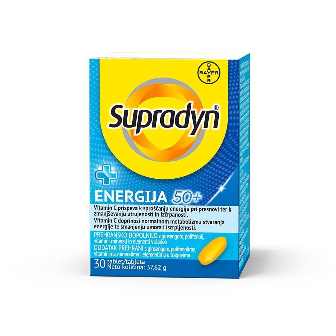 Supradyn Energija 50 plus, 30 tablet - Lekarna Mačkovec