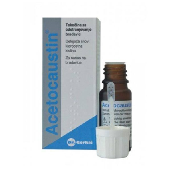 Acetocaustin tekočina za odstranjevanje bradavic, 0,50 ml - Lekarna ...